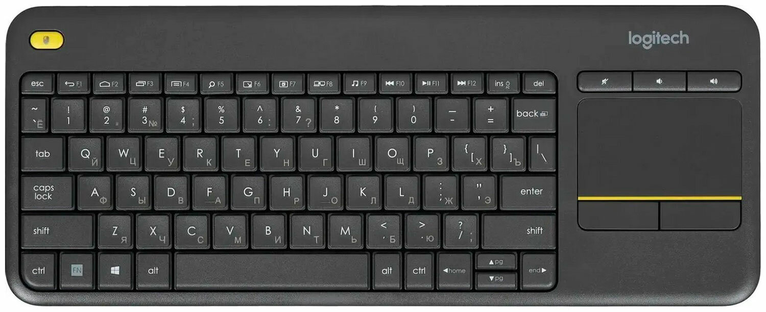 Клавиатура беспроводная Logitech K400 PLUS, черный