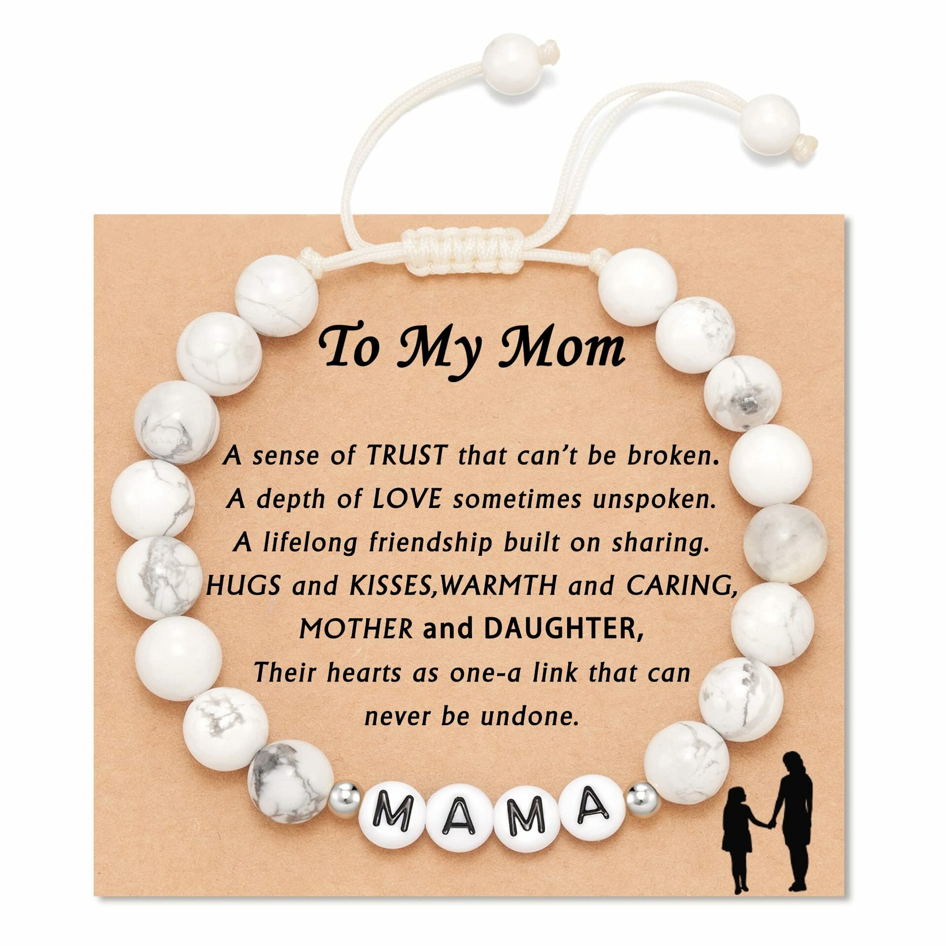 Браслет для гадания, YM Камень Акрил Буква Семья Яшма Удача