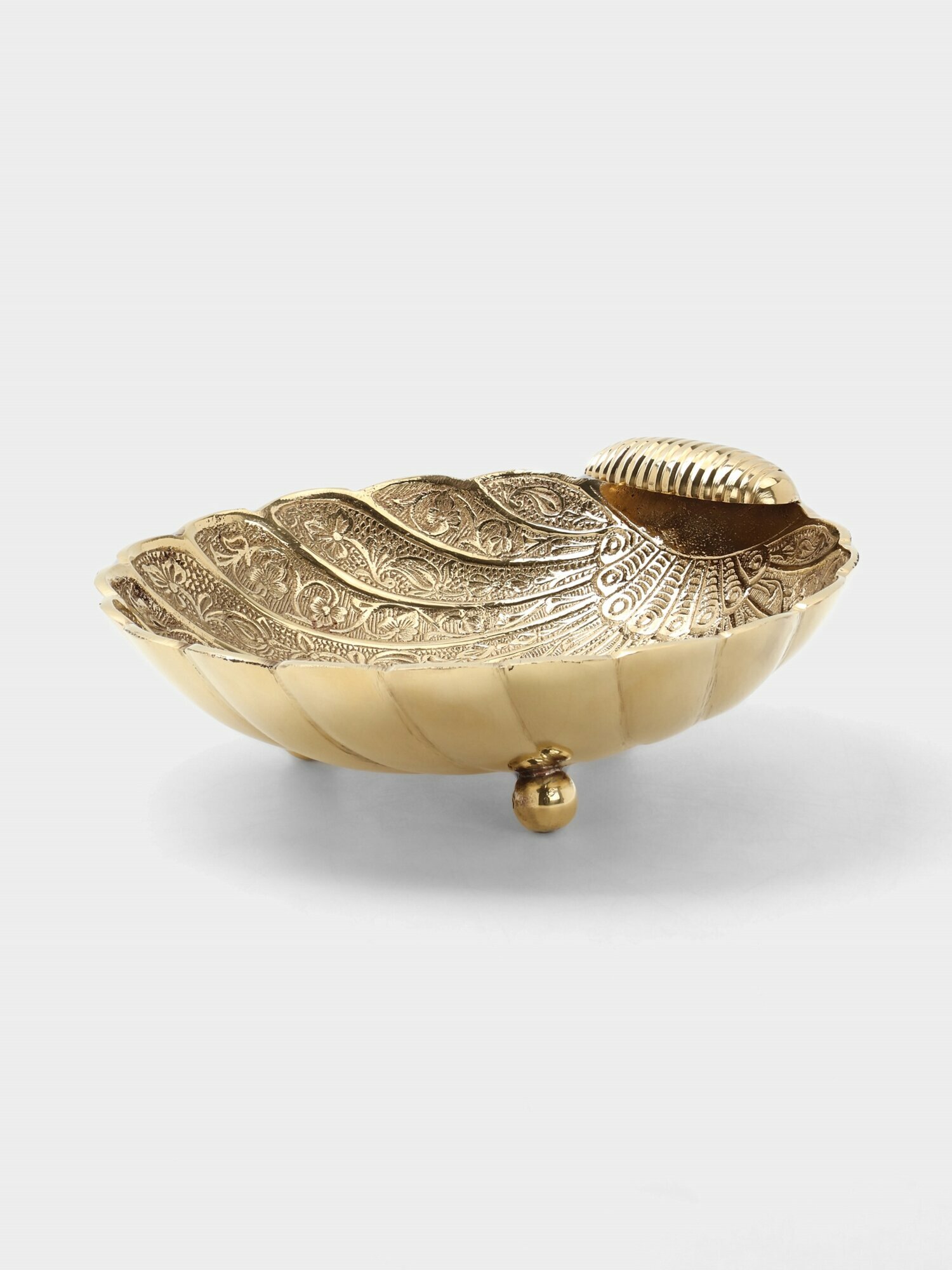 Блюдо сервировочное «Морская раковина», размер 18×18×7 см, латунь