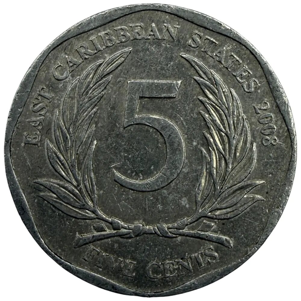 Восточные Карибские Штаты (Карибы) 5 центов 2008 г.