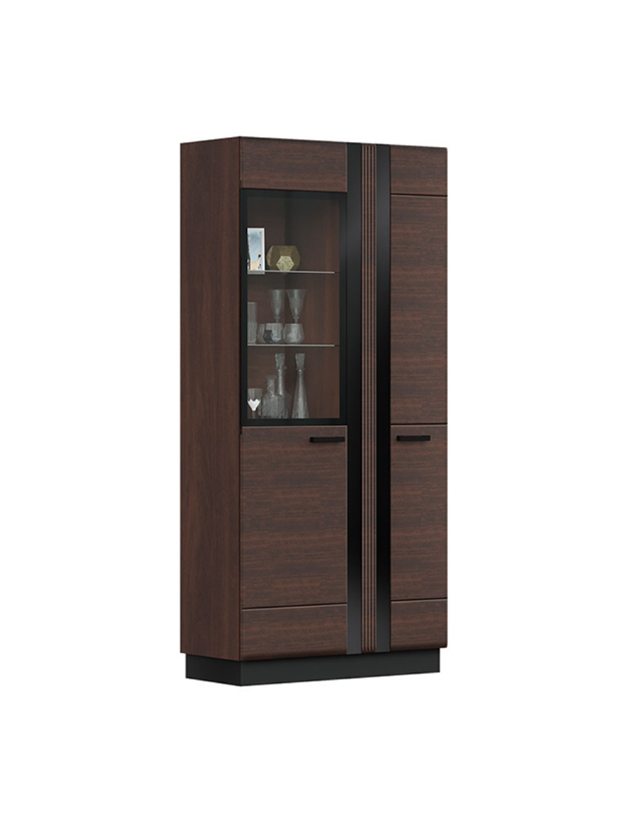 Шкаф-стекло Магнолия 1000х2126х442 (Дерево орех) МИФ