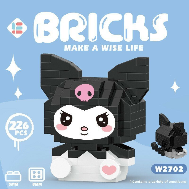 Kuromi recognizabls bloky edukativnaya konstruktor dlya detey i podarok minikulomi