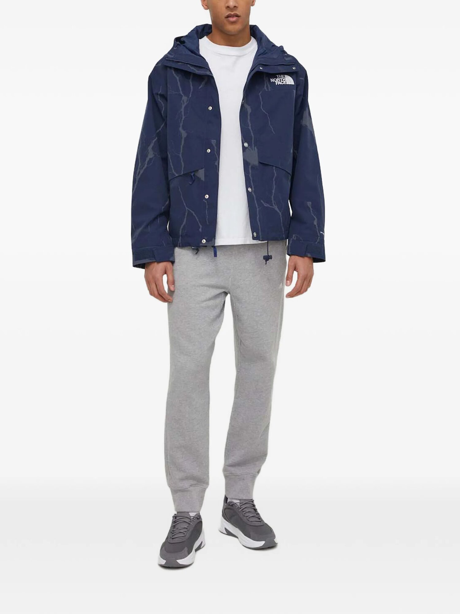Куртка The North Face Patterned hooded jacket, размер L, blue — фото 1