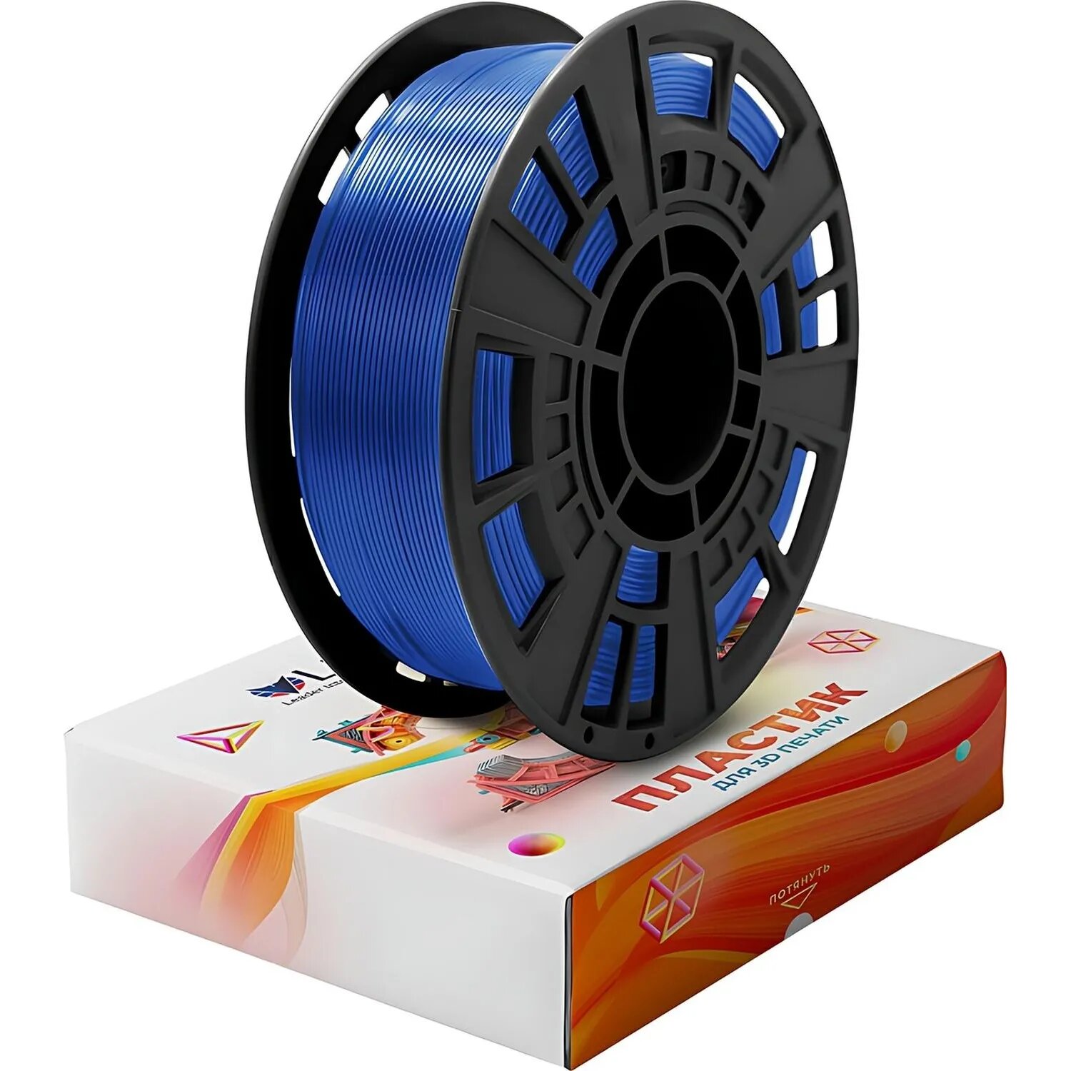 Катушка PETG+ пластик LIDER-3D для 3D принтера, 1.75 мм/син./1 кг