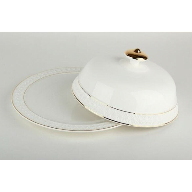 Блюдо фарфор Д/блинов снежная королева 25.4СМ коралл