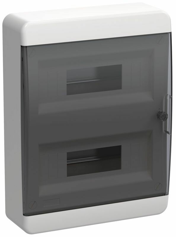 Корпус ЩРН-П-24 TEKFOR IP41 черн. прозр. дверь пластик. IEK TF5-KP12-N-24-41-K01-K03