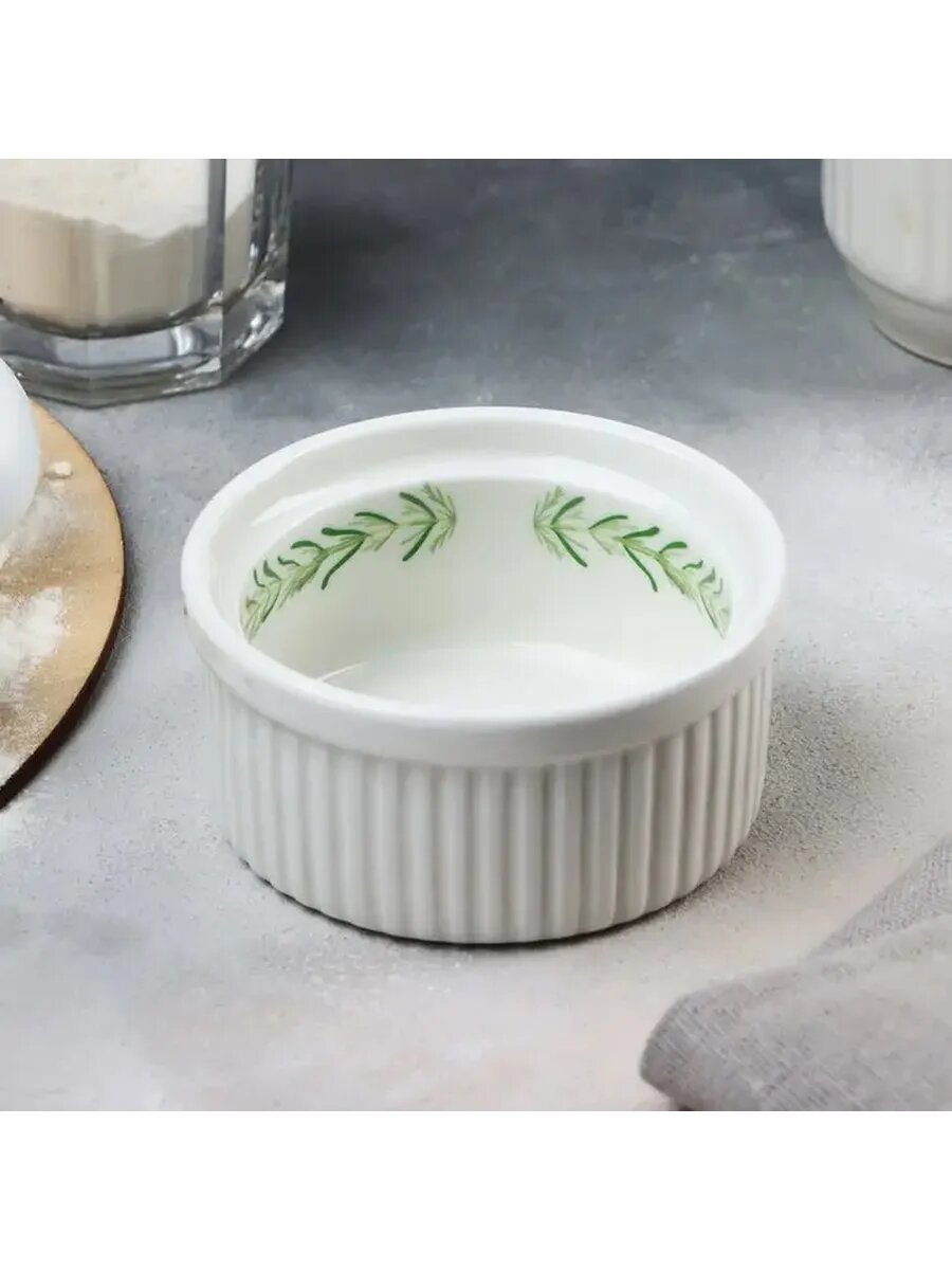 Элегантный керамический ramekin с рисунком