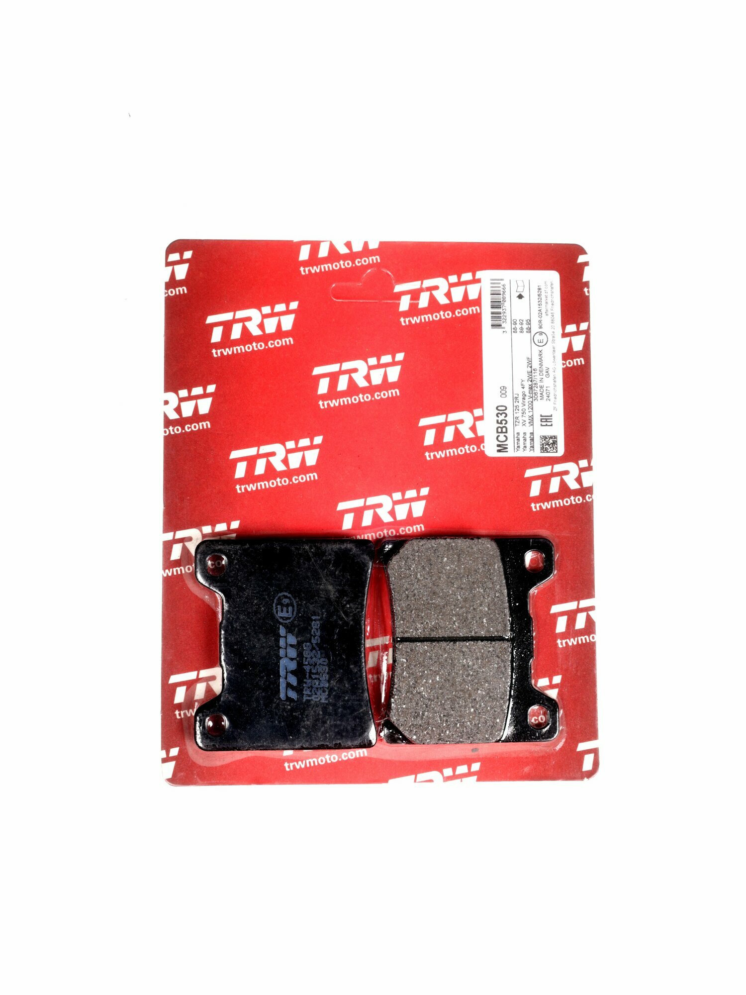 Колодки тормозные дисковые для мото TRW (MCB530)