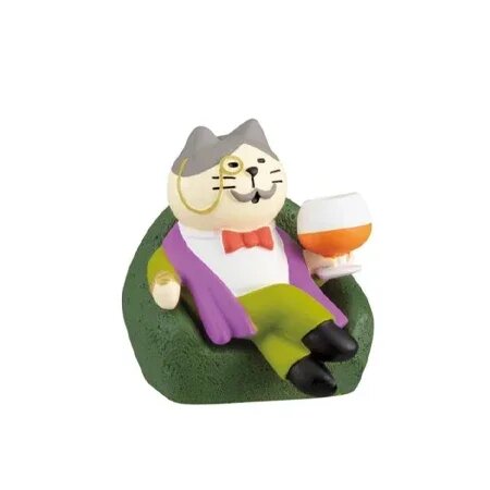 Zakka Bar Bartender Home Decorative Gifts Rabbit Cat Resin Craft Shooting Props Collectible Bookshelf Decoration Mini Figures
