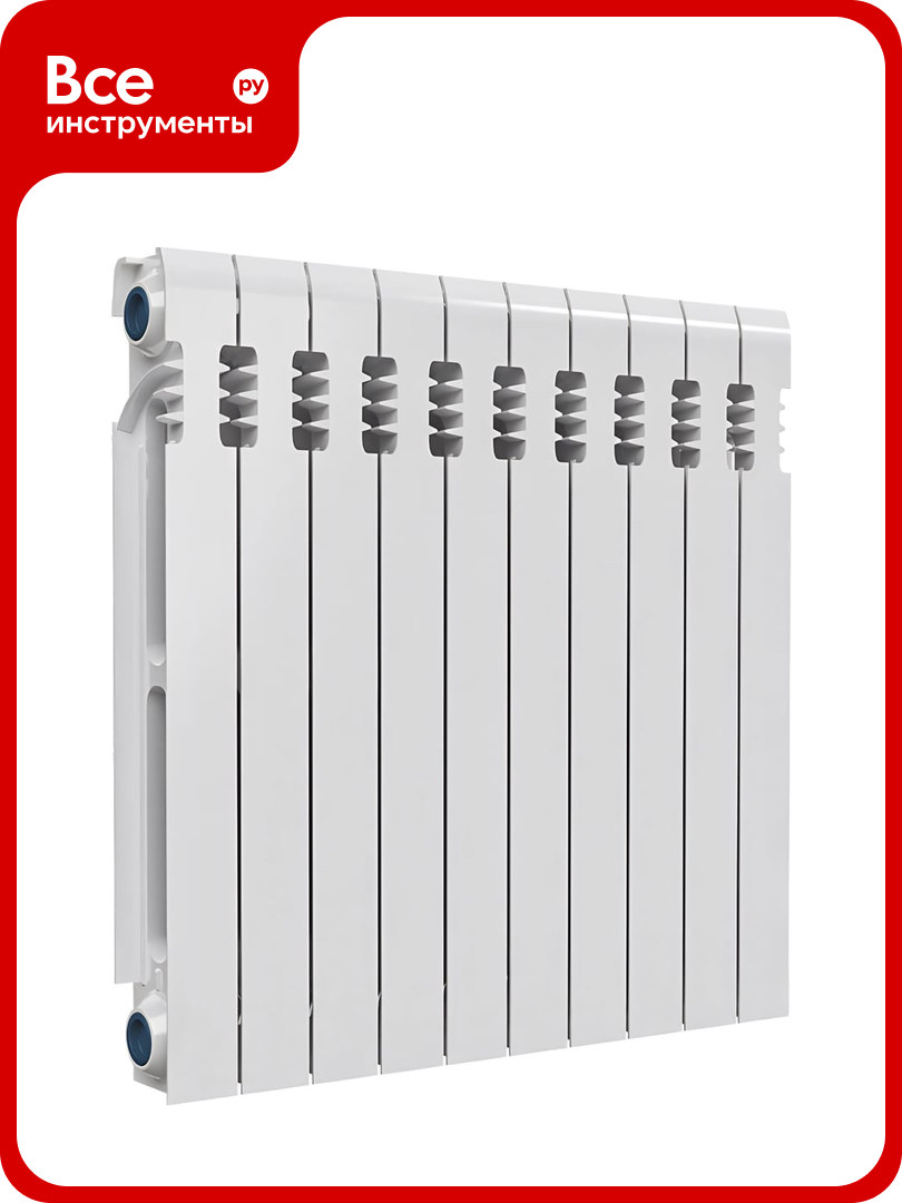 Радиатор чуг Ogint 500 RAL9016 10 секций Qну=1240Вт 117-0486