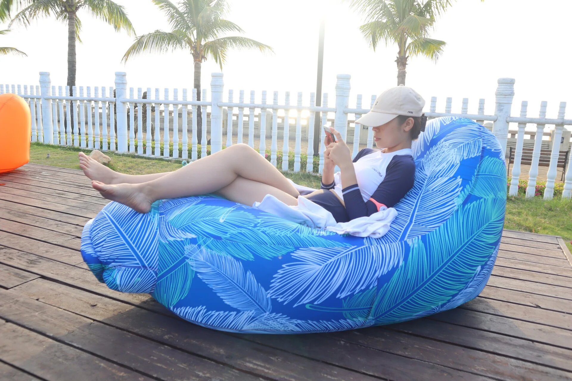 Портативное надувное кресло-шезлонг, удобный надувной диван для отдыха на природе, дышащая надувная кровать, водонепроницаемое.