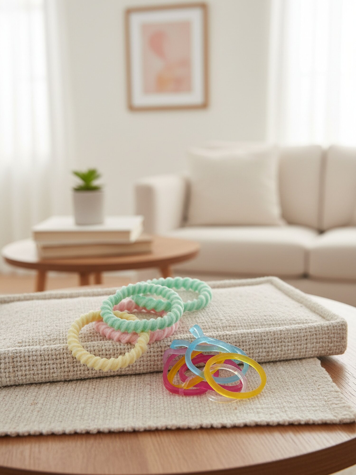 Набор резинок для волос 100 шт, силиконовые плюс каучуковые аксессуары, цветные эластичные кольца, модель A110071