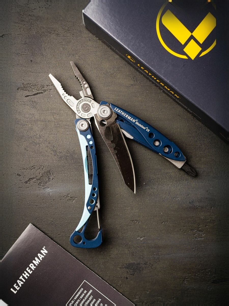 Мультитул Leatherman Skeletool CX NightShade, нержавеющая сталь, 7 функций