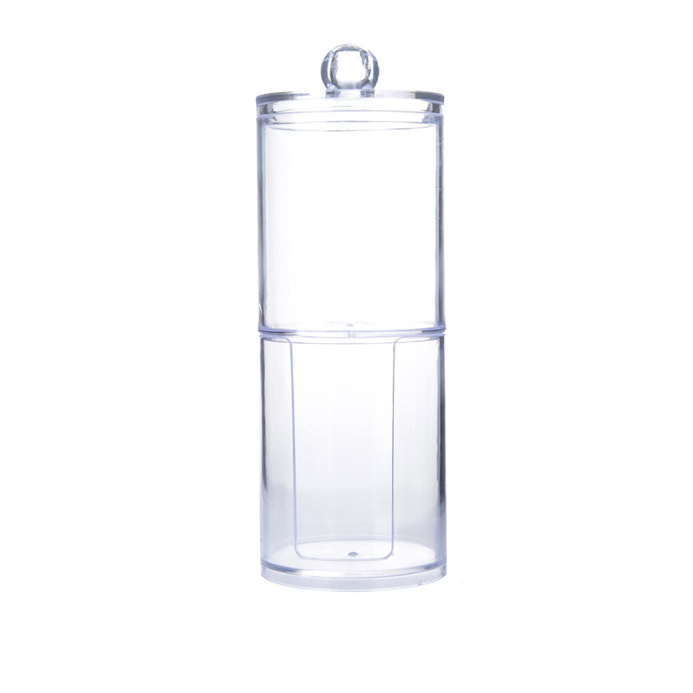 2 in 1 Clear Cotton Pads Swab Storage Holder Box Transparent Cosmetic Makeup Organizer Case
