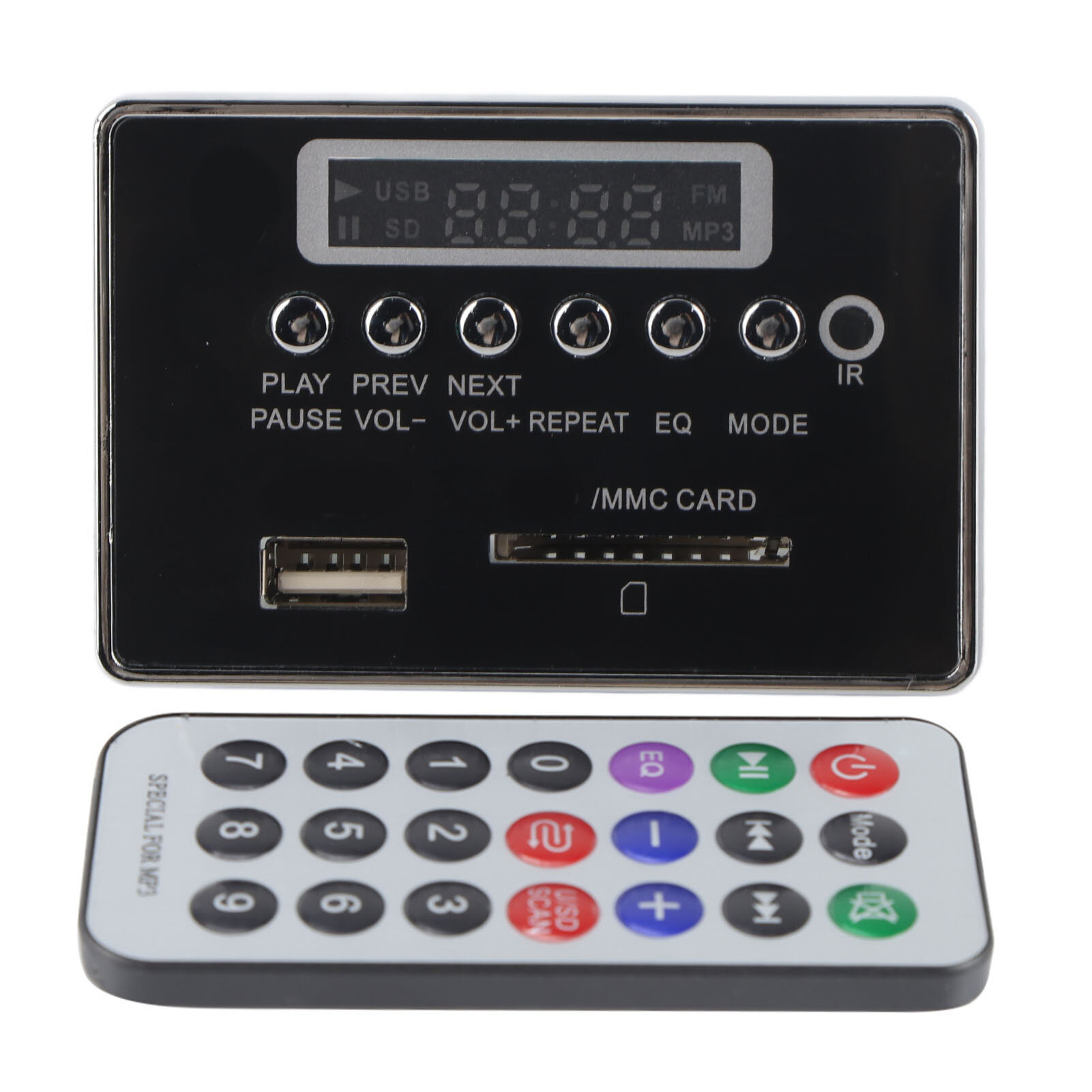 Аудиомодуль с Bluetooth MP3-декодером, USB-накопителем, FM-радио (черный)