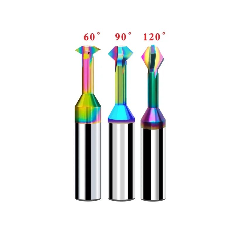 HRC58 Твердосплавная фреза для снятия фаски 60 120 90 градусов Aluminum used, 90 degrees, 10 мм