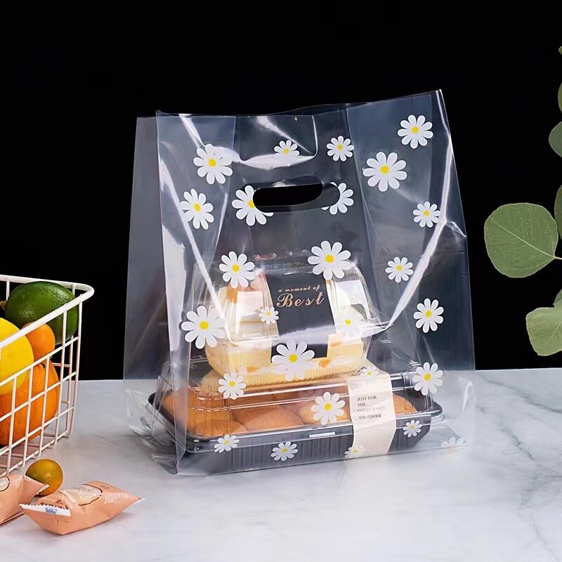 Пластиковая сумка для кейтеринга, упаковка для выпечки, десертов, хлеба, тортов, сумка для выноса, сумка с печатью логотипа