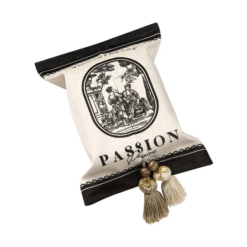 Бархатный чехол для салфеток Passion, черный