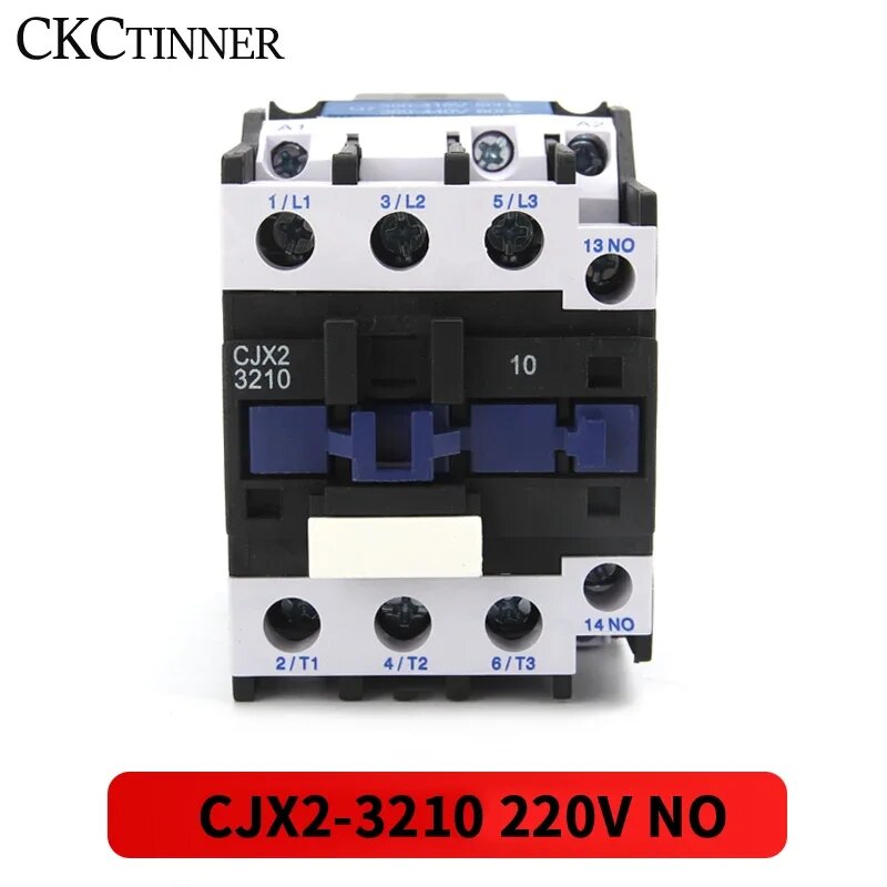 Контактор CJX2-32 переменного тока 32A черный CJX2-3210 220V NO