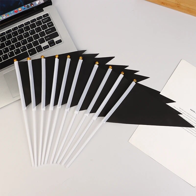 Цветные сигнальные флажки из пластика 10 шт Black