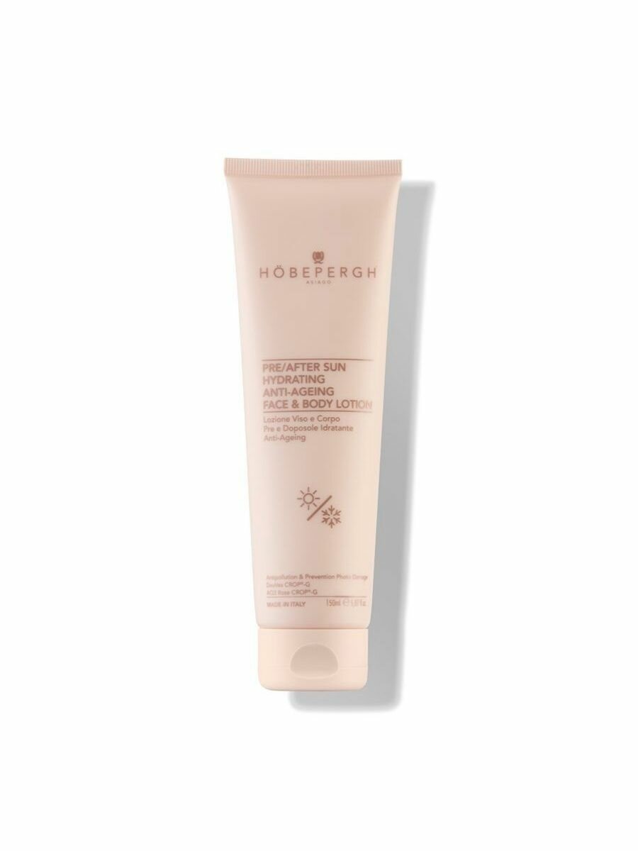 HOBE PERGH Pre/After Sun Hydrating Anti-Ageing Face & Body Lotion - Увлажняющий антивозрастной лосьон для лица и тела до и после загара, 150 мл