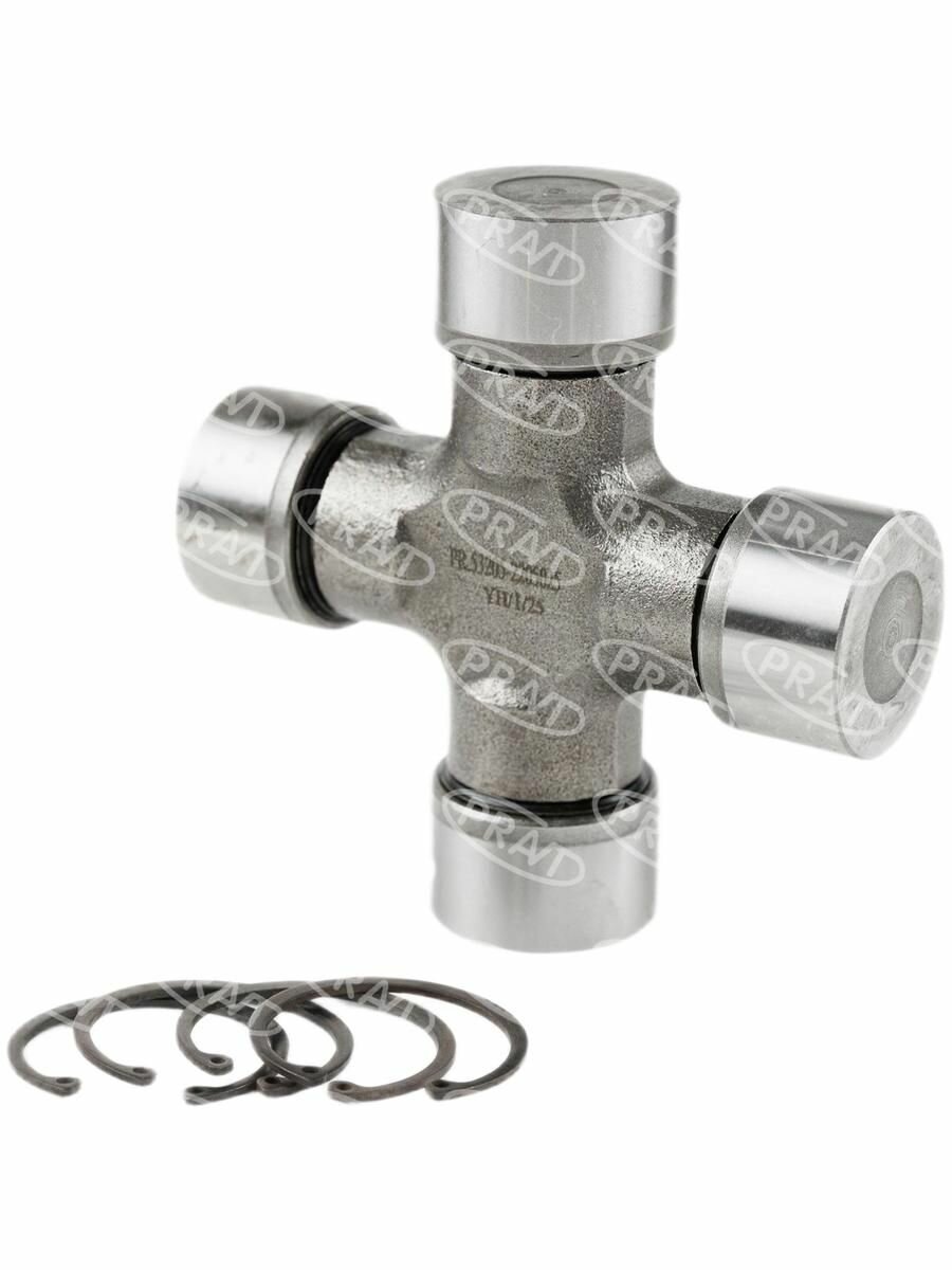 Крестовина карданного вала с масленкой и стопорными кольцами большая Камаз Евро (50*155) PR.53205-2205025 Pravt