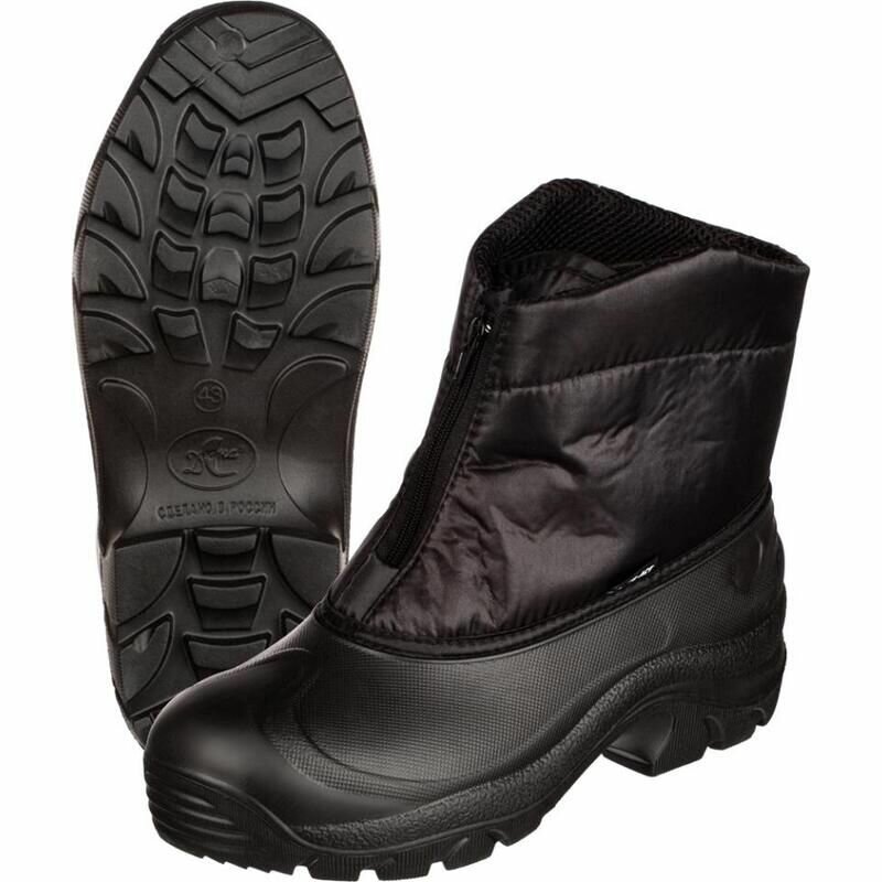 Боты мужские 126 вспененный каучук утепленные черные (размер 44)
