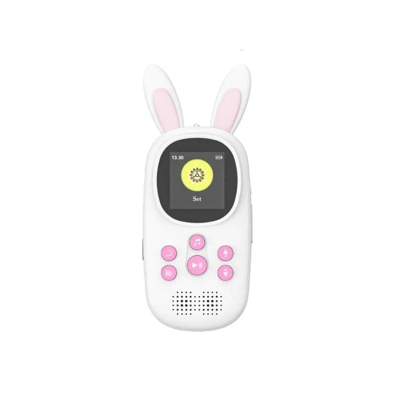 MP3-плеер для детей розовый, радионяня с FM-тюнером и слотом для карт памяти microSD