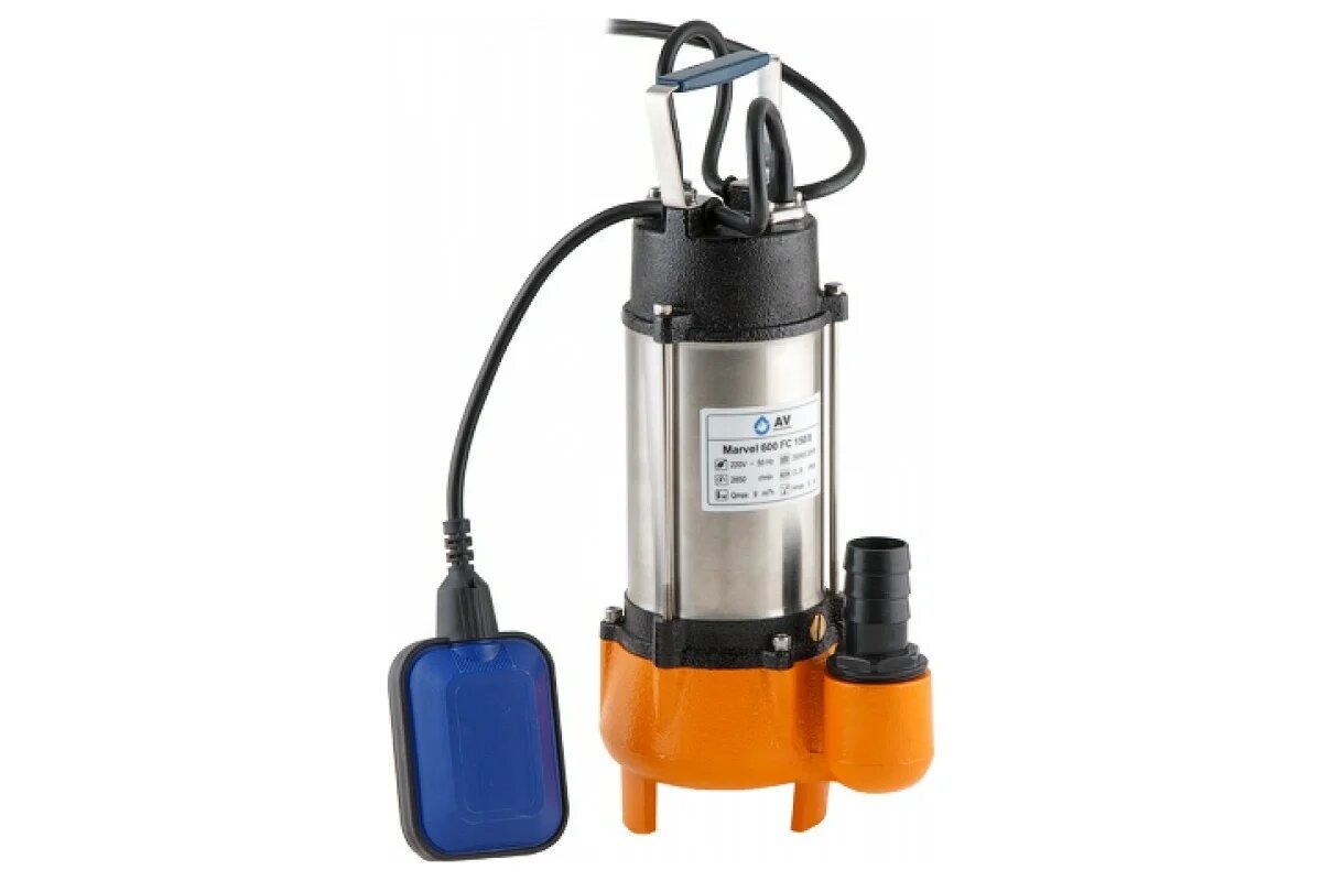 Фекальный насос AV ENGINEERING Marvel, 600FС 150/8, 250Вт, погружной, серебристый