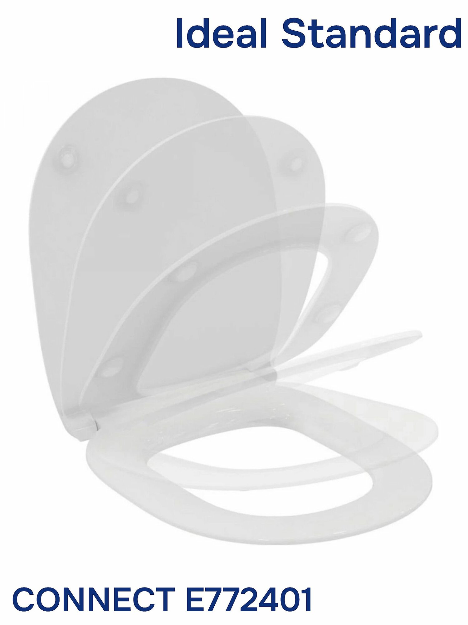 Сиденье для унитаза Ideal Standard CONNECT E772401 плавное опускание (микролифт), тонкое