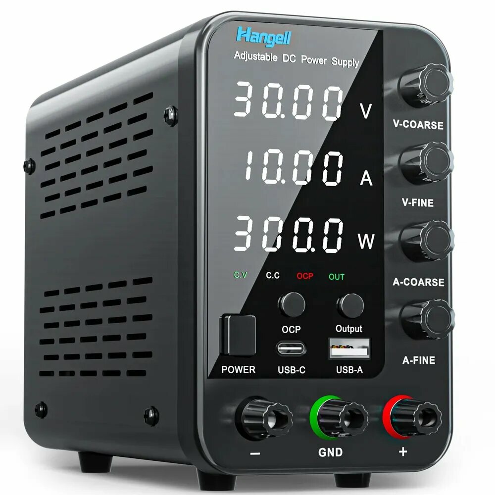 Регулируемый источник питания постоянного тока,30V 10A, цифровой дисплей, регулятор напряжения, коммутация, высокая мощность, Лабораторный блок питания