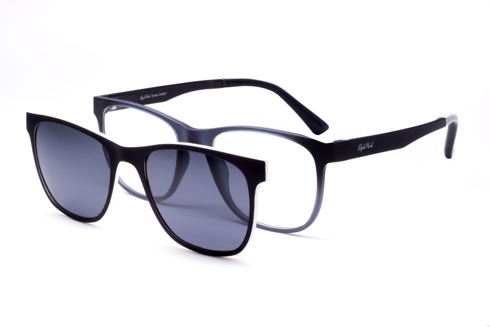 StyleMark Оправа с магнитной солнцезащитной насадкой (Clip-on) StyleMark Polarized C2702B