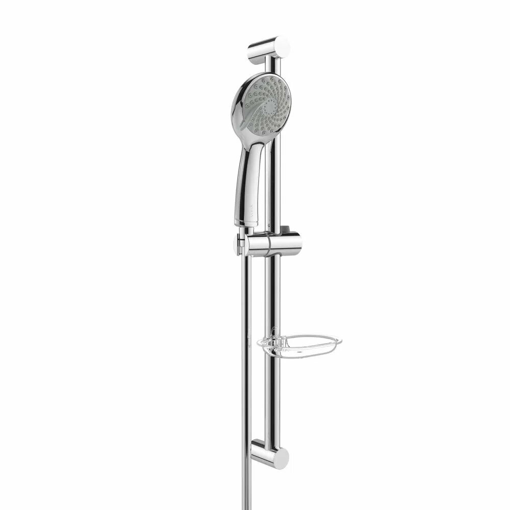 Душевой гарнитур VitrA Samba 3F A45680WSA хром, глянцевый, латунный, 3 режима струи, лейка для душа со шлангом и штангой, с функцией экономии воды