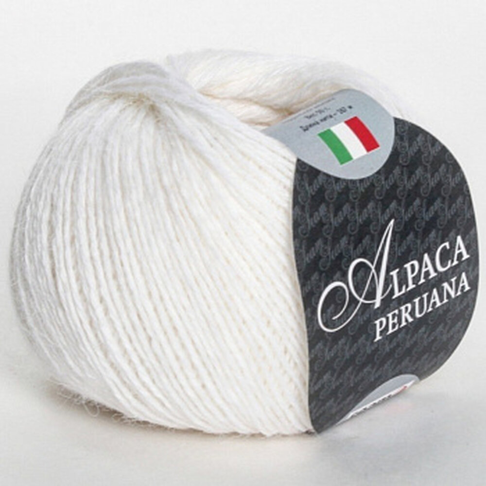 Пряжа для вязания Seam Alpaca peruana 002 белый 50 гр/167 м 100% перуанская альпака