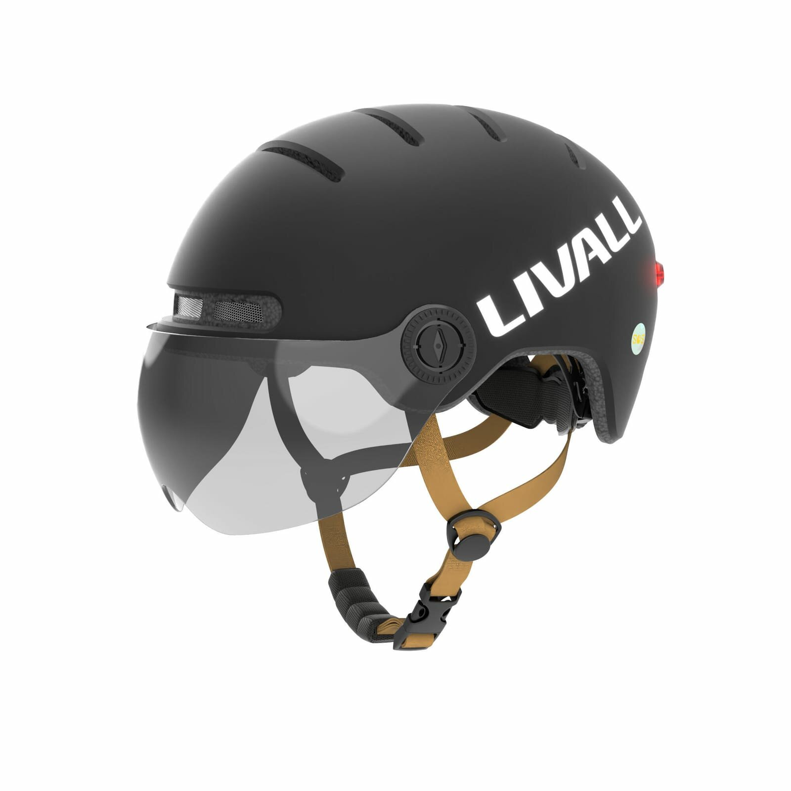 DECATHLON велосипедный шлем Livall L23, черный, большой