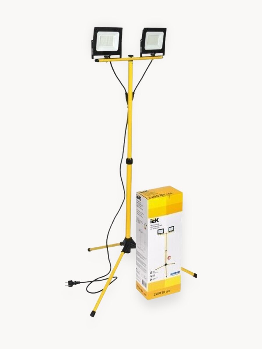 Прожектор Iek СДО 06-2x50Ш 6500К IP65 штатив черн, LPDO606-2X050-65-K02