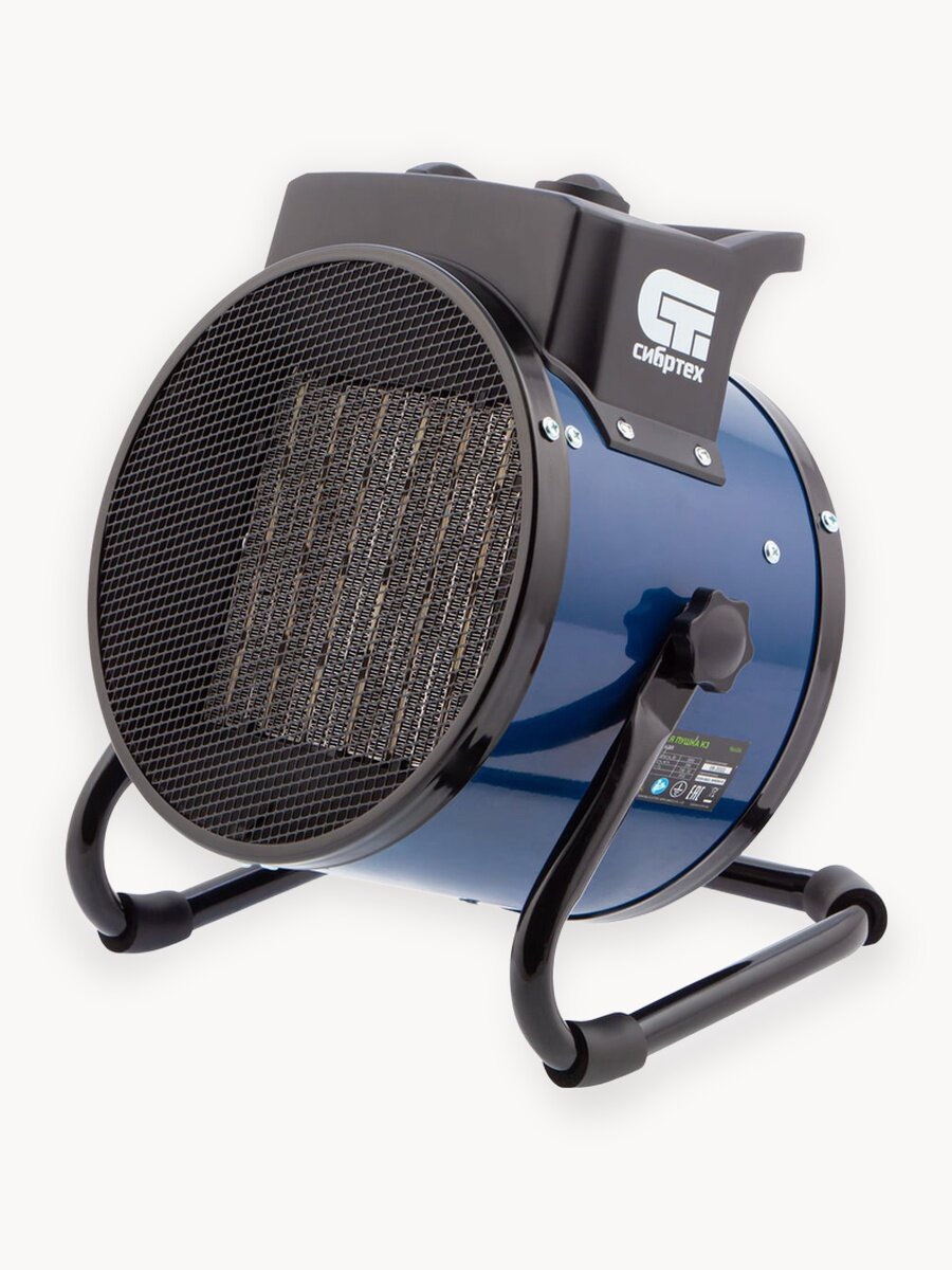 Тепловая пушка СИБРТЕХ керамический нагреватель K3, 3 режима, 230В, Вт 3000 Вт, для проветривания