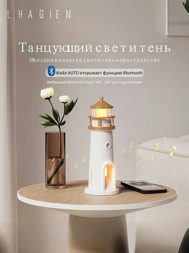 Лампа проекционная "Лунная", с Bluetooth, с пультом, для ночного освещения, для сна