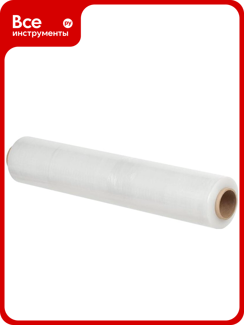 Стрейч-пленка ООО Комус первичное сырье, для ручной упаковки, 20 мкм, 50 см, 217 м, для ручной упаковки