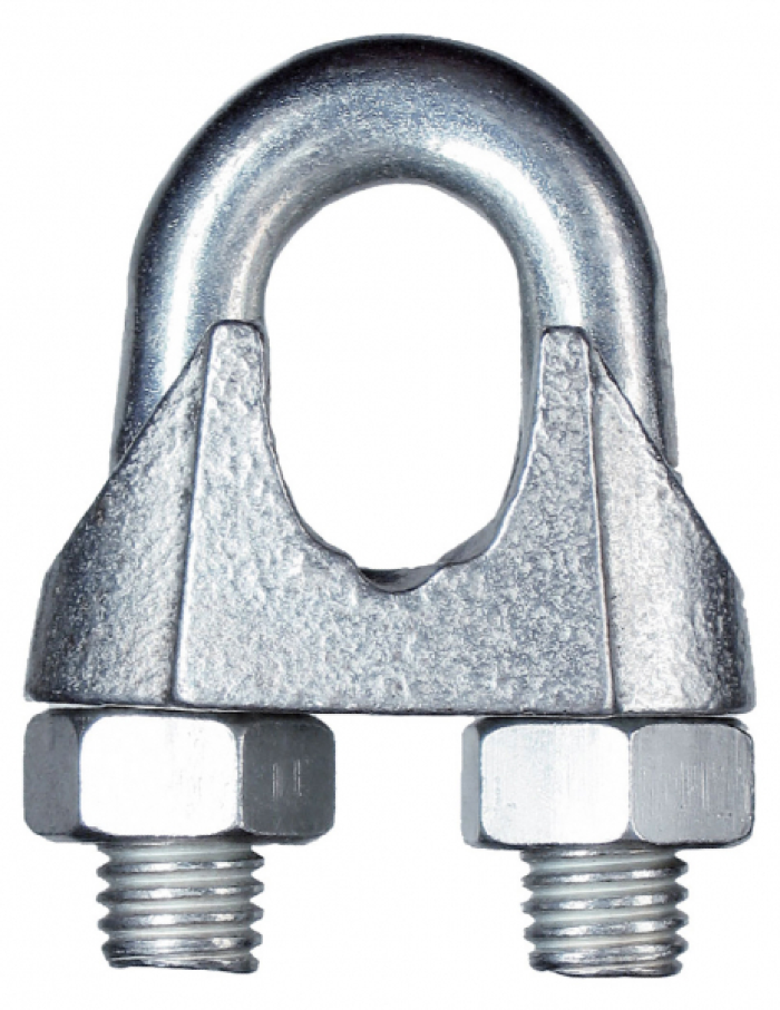 Зажим для троса Tech-KREP / Тех Креп оцинкованный, из стали, DIN 741, диаметр 10мм, в упаковке 2шт. / оснастка