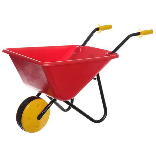 Детская тележка красная садовая с граблями 66*38*32, юный помощник