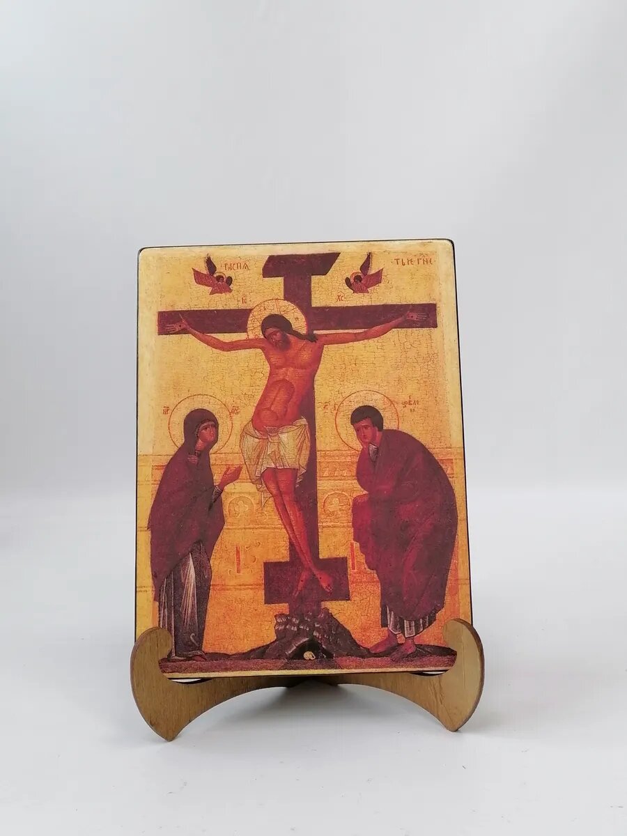 Распятие Господа Иисуса Христа, арт И412-3, 15x20x1,8 см