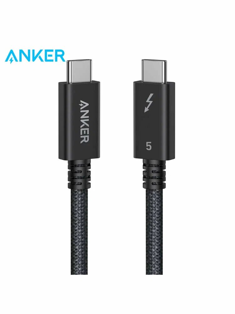 Кабель Anker Prime Thunderbolt 5(USB-C) 240W, передача данных 80Gbps, 4k, 1 метр Black черный A84N1