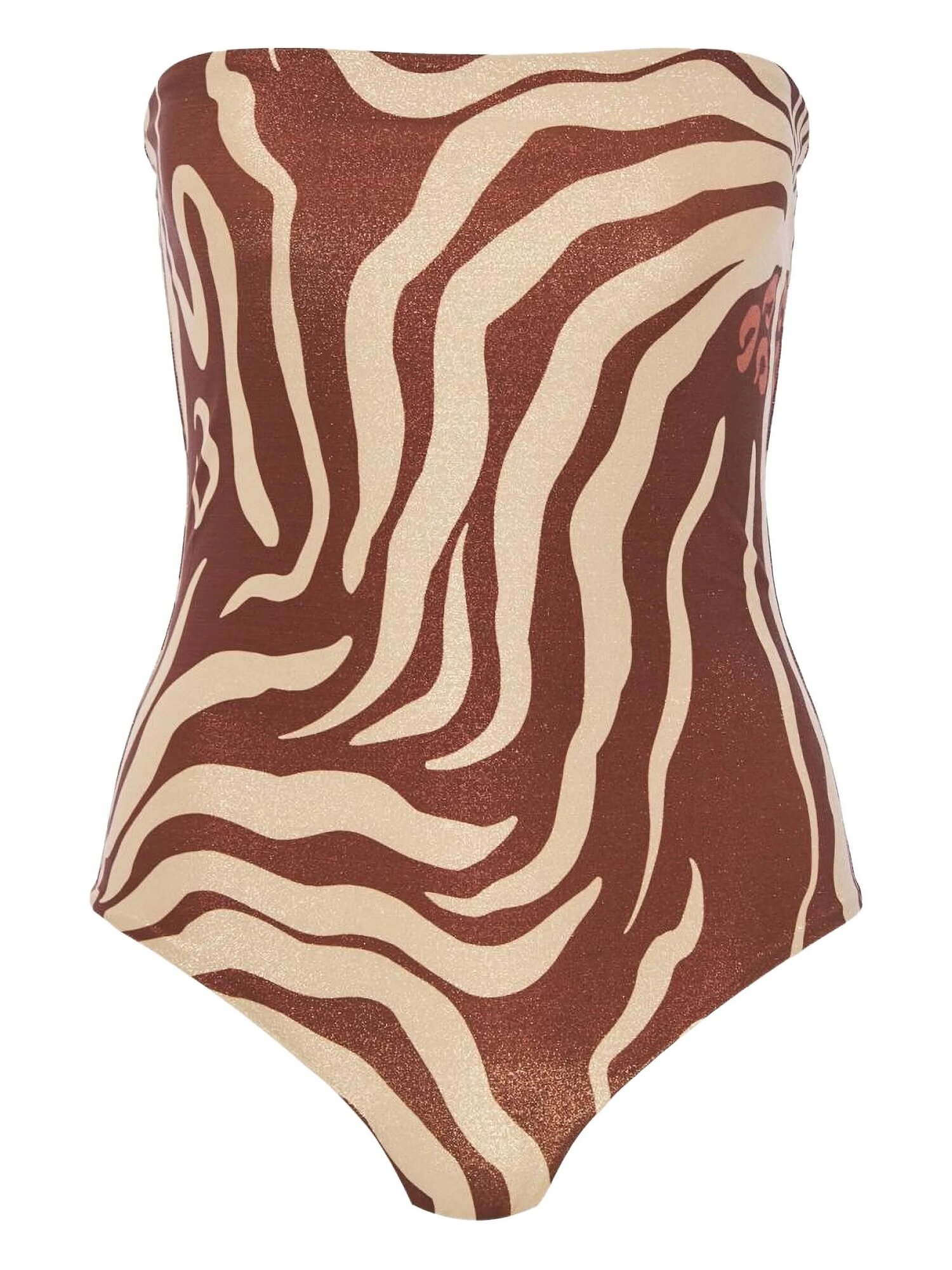 Купальник Zebra-print strapless swimsuit