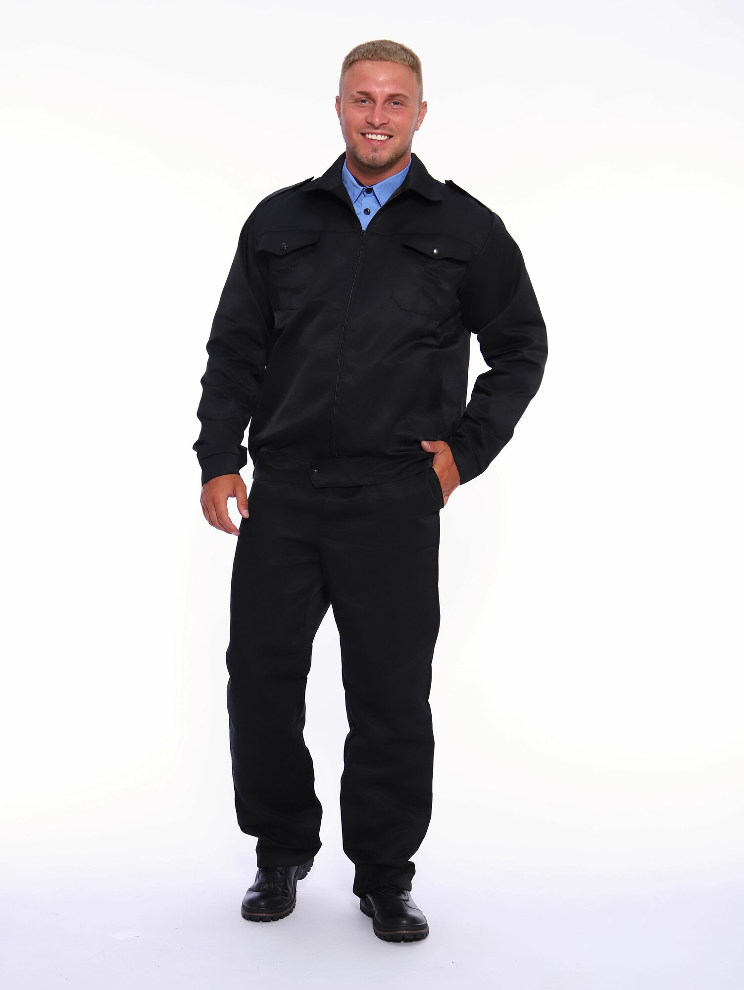 Форма охранника, чёрный, всесезонный, из смесовой ткани, размер 50