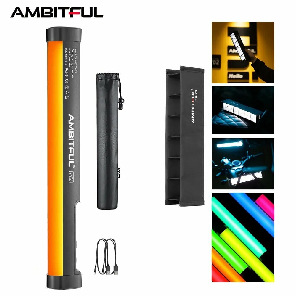 KNOW EASY-AMBITFUL A2 RGB 2500-8500K RGB лампа для видеокамеры + сотовая сетка встроенное приложение литиевая батарея с магнитной функцией