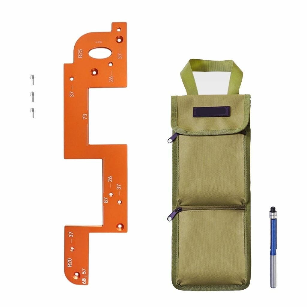 Шаблон для вырезания алюминиевый сплошной для ручек мебели