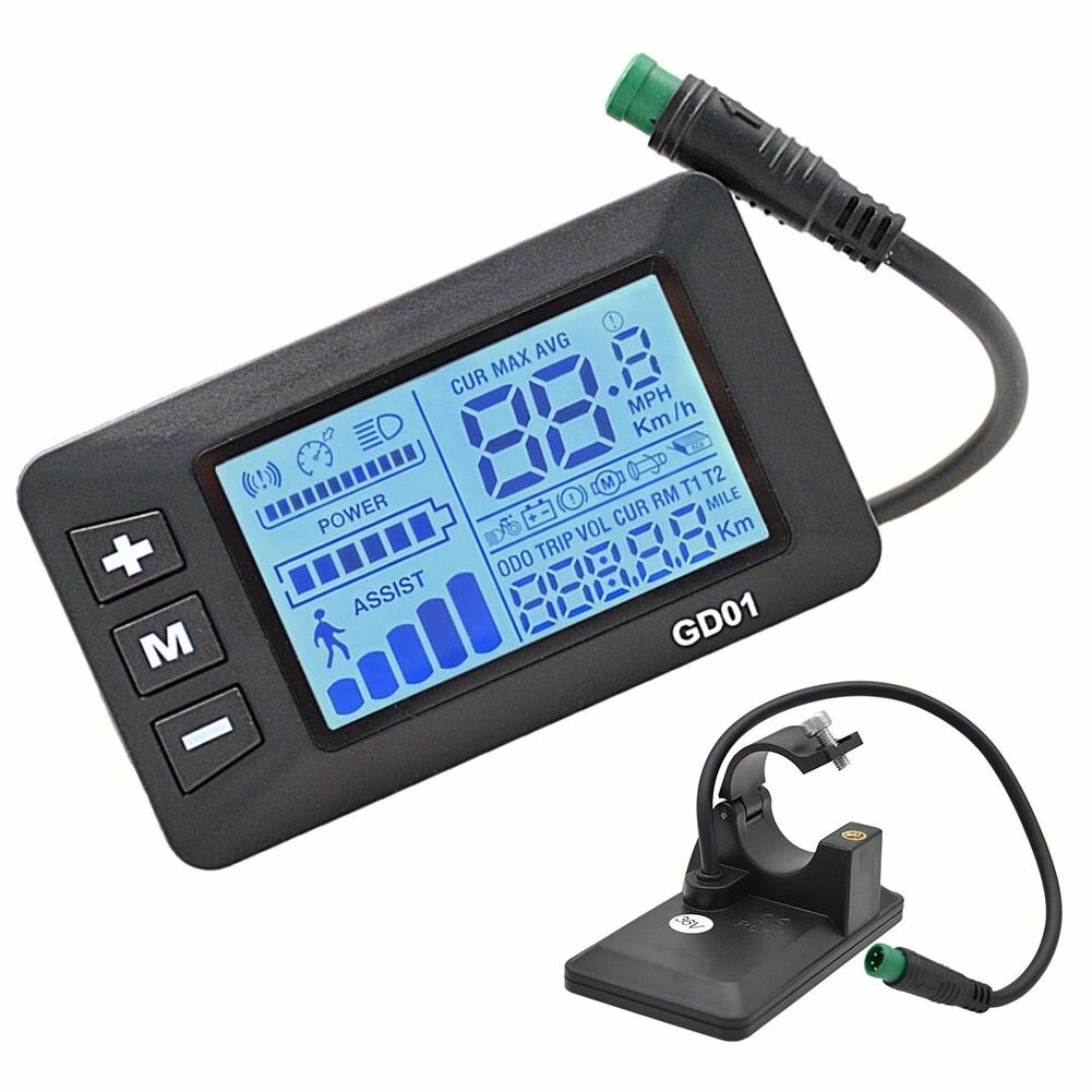 Электрический велосипед GD01 с ЖК-дисплеем 24v/36v/48v водонепроницаемый