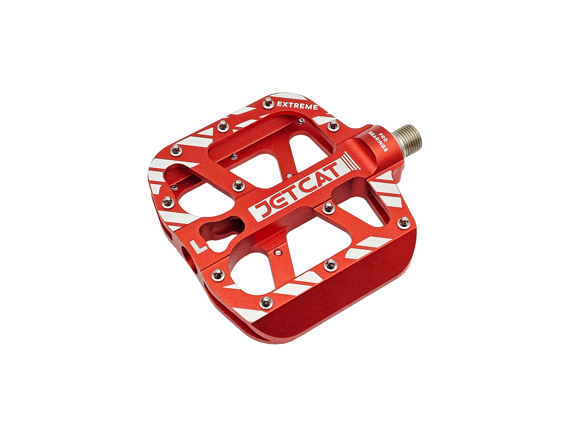 Педали для велосипеда JETCAT Xtrem 110, красные, алюминиевые