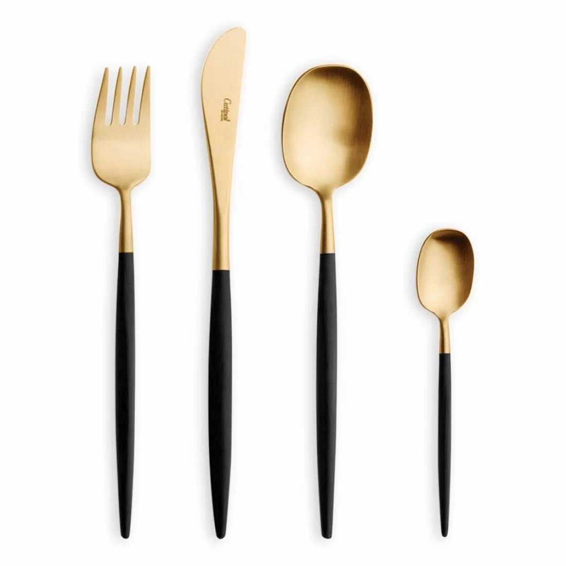 Набор столовых приборов Cutipol Nau Matte Brushed Gold Plated NA.006. GB